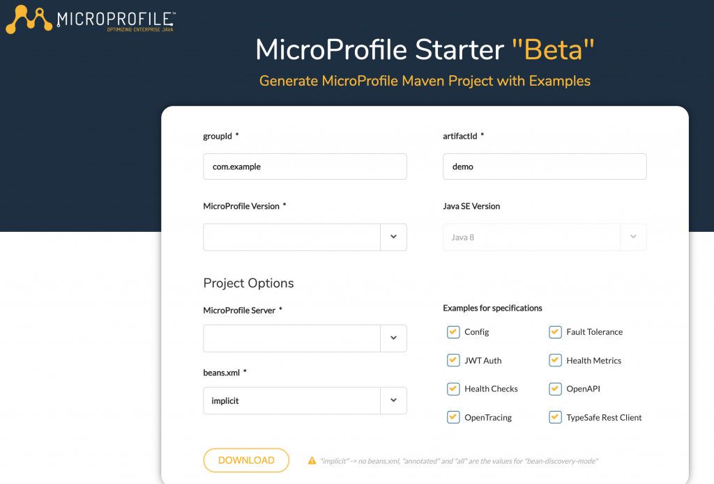 MicroProfile Starter Launched | The Eclipse Foundation