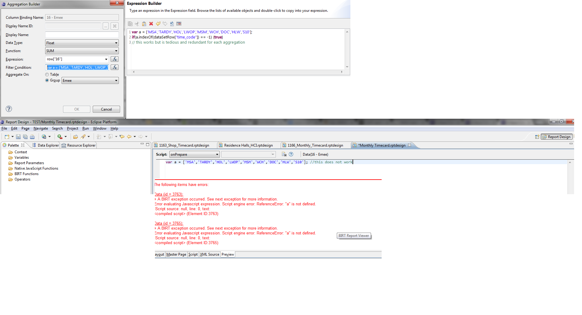 Eclipse Community Forums Birt Defining A Variable For Use In Aggregation Filters