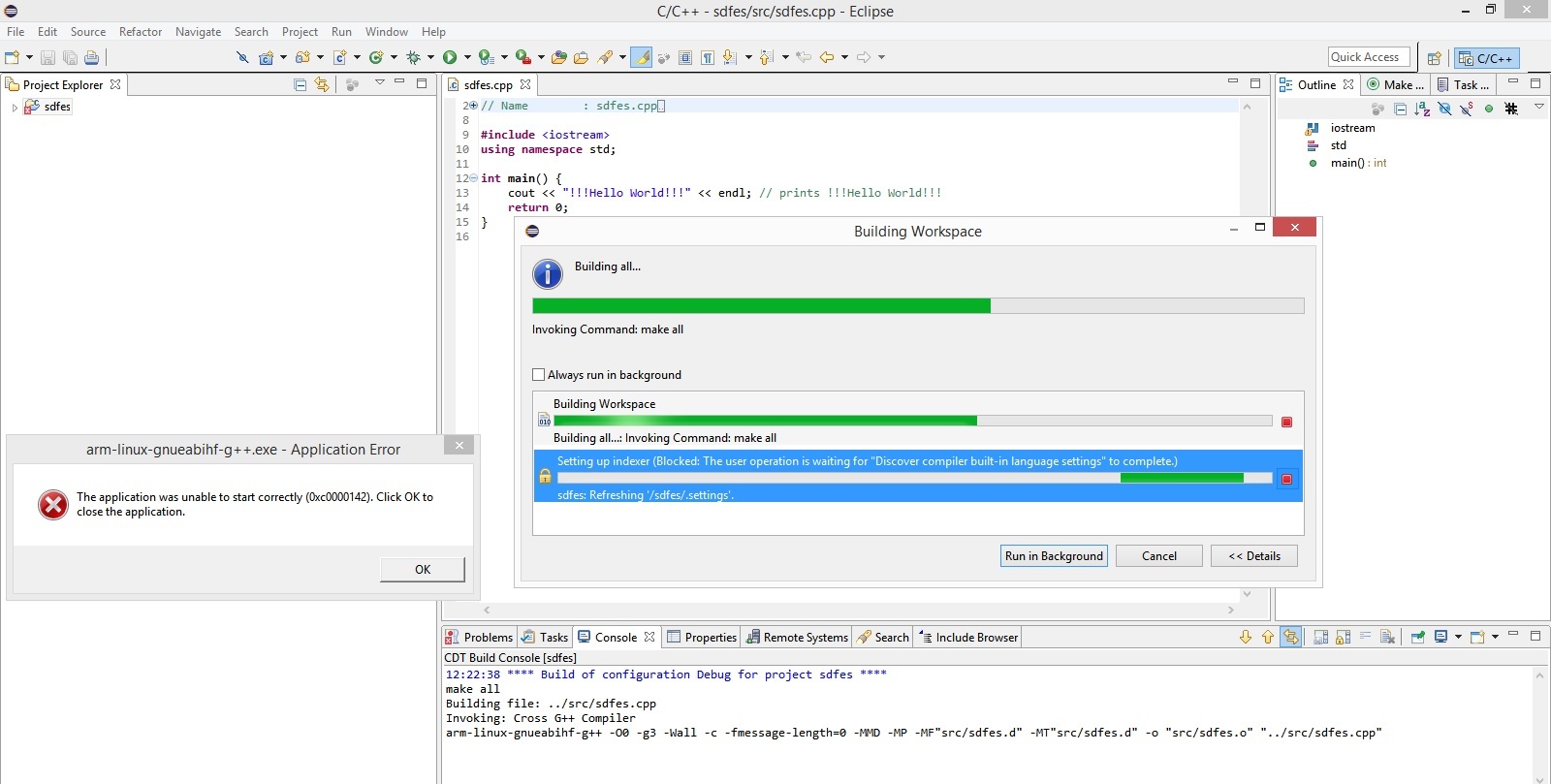 Eclipse Community Forums C C Ide Cdt Windows 8 Cross Compile Works In Prompt Not In
