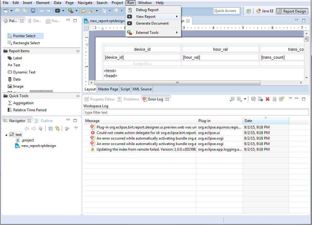 Eclipse Community Forums Birt Run Birt Report