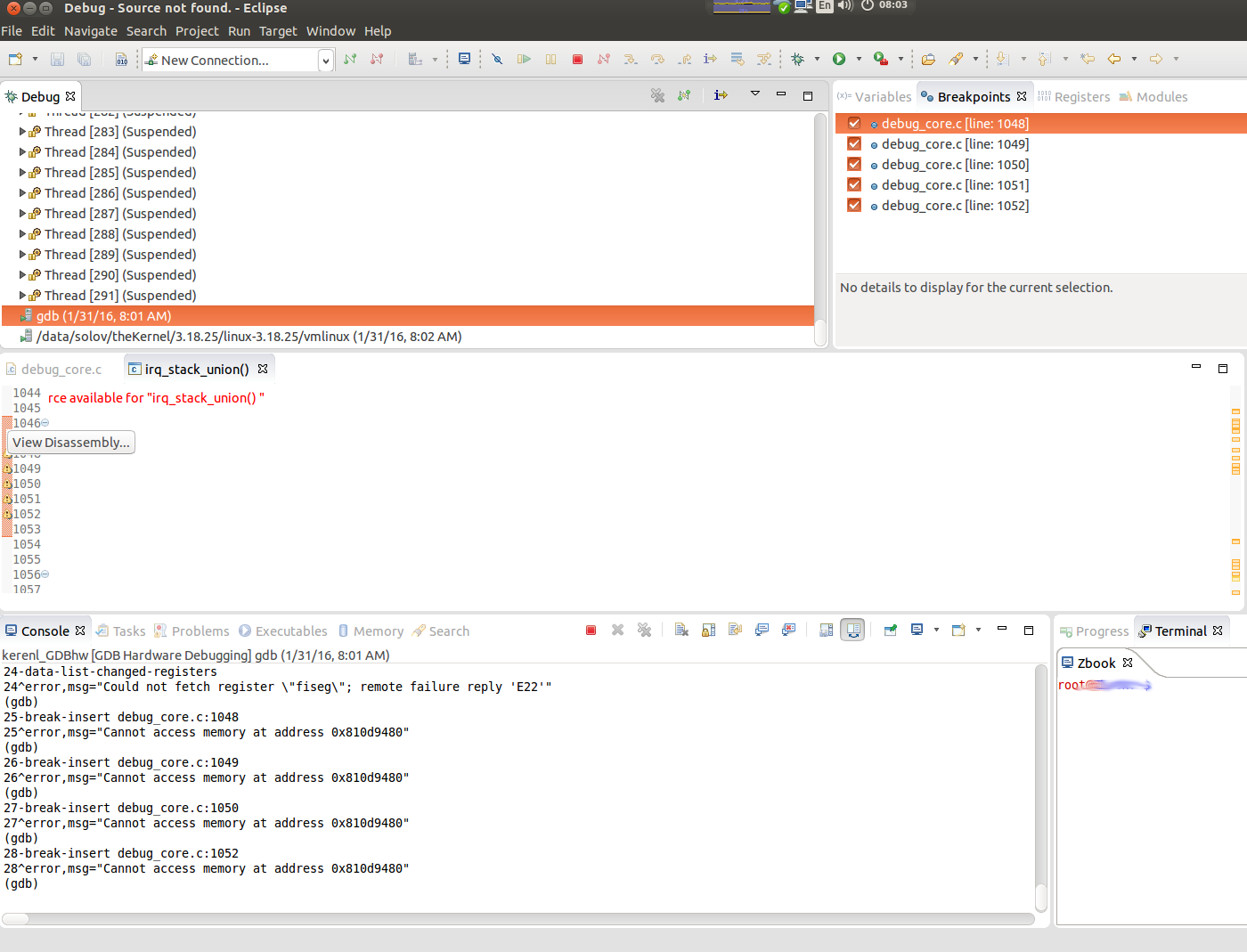 Eclipse Community Forums C C Ide Cdt Eclipse Live Kernel Dbg