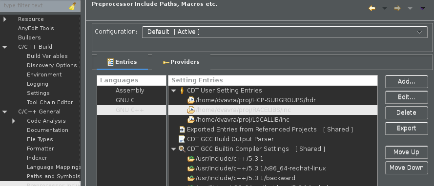 Eclipse Community Forums C C Ide Cdt Include Files Configuration
