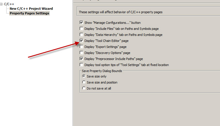 Eclipse Community Forums: C / C++ IDE (CDT) » Where did the cross compiler option go for neon?