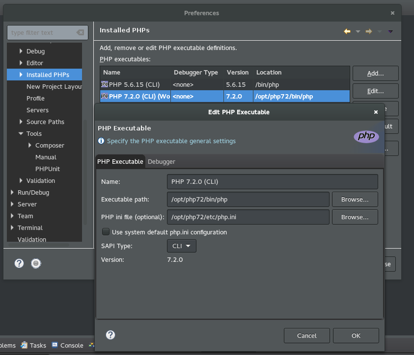 Eclipse Community Forums Php Development Tools Pdt Composers Php Executable Config